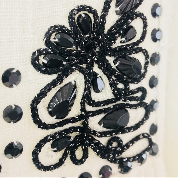 S.Line | Tops | Offwhite Layered Woven Top With Bead Embellishment ...